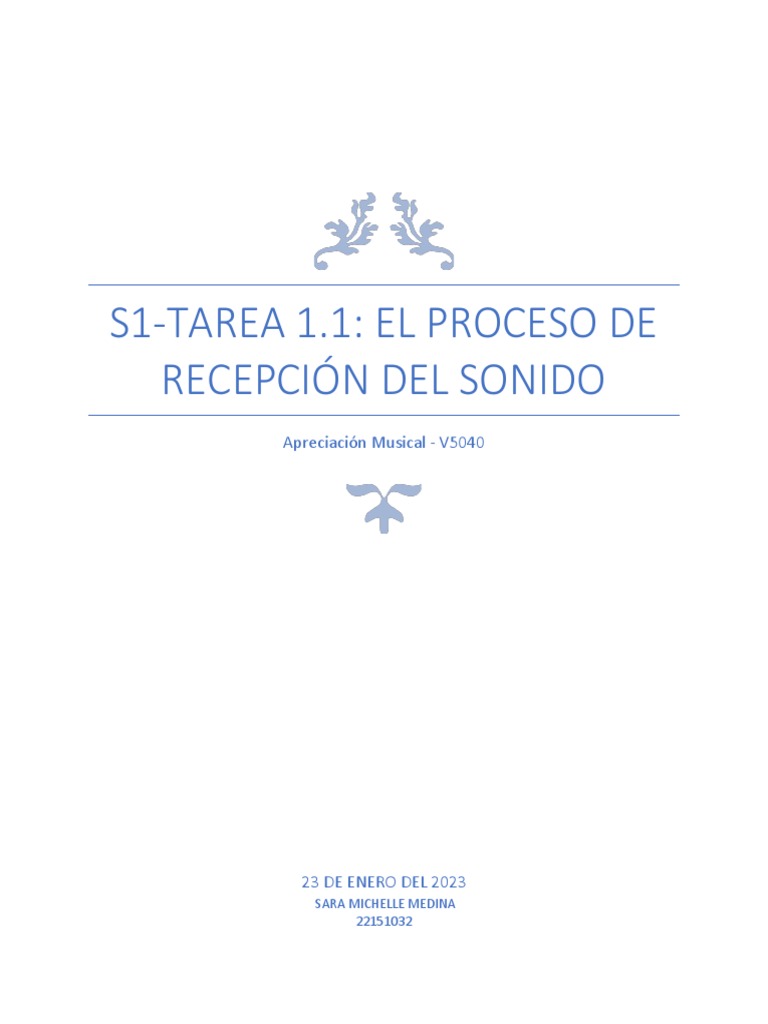 Proceso De Recepcion De Sonido Pdf Oído Escuchando