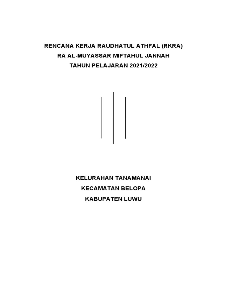 Rencana Kerja Madrasah | PDF