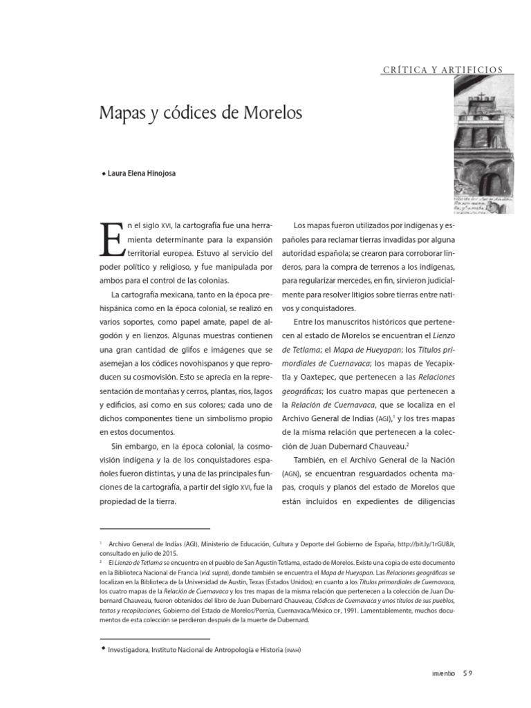 HINOJOSA - Códices de Morelos | PDF | México | Nueva españa