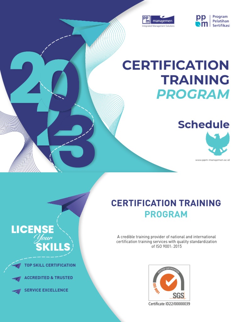 Certification Training Program Schedule 2023 | PDF | Certification ...