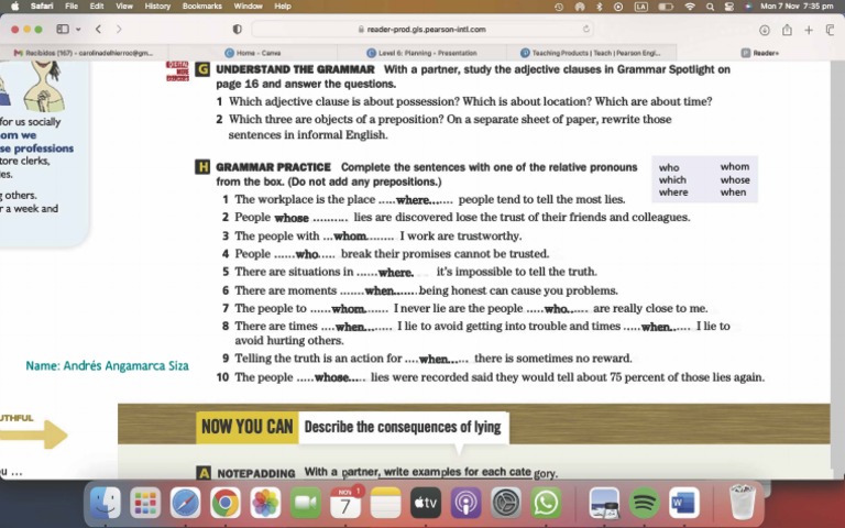 Gramar Practice | PDF | Linguistic Typology | Human Communication