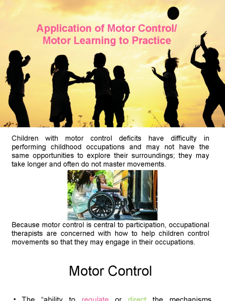 Motor Control Motor Learning | PDF | Balance (Ability) | Learning