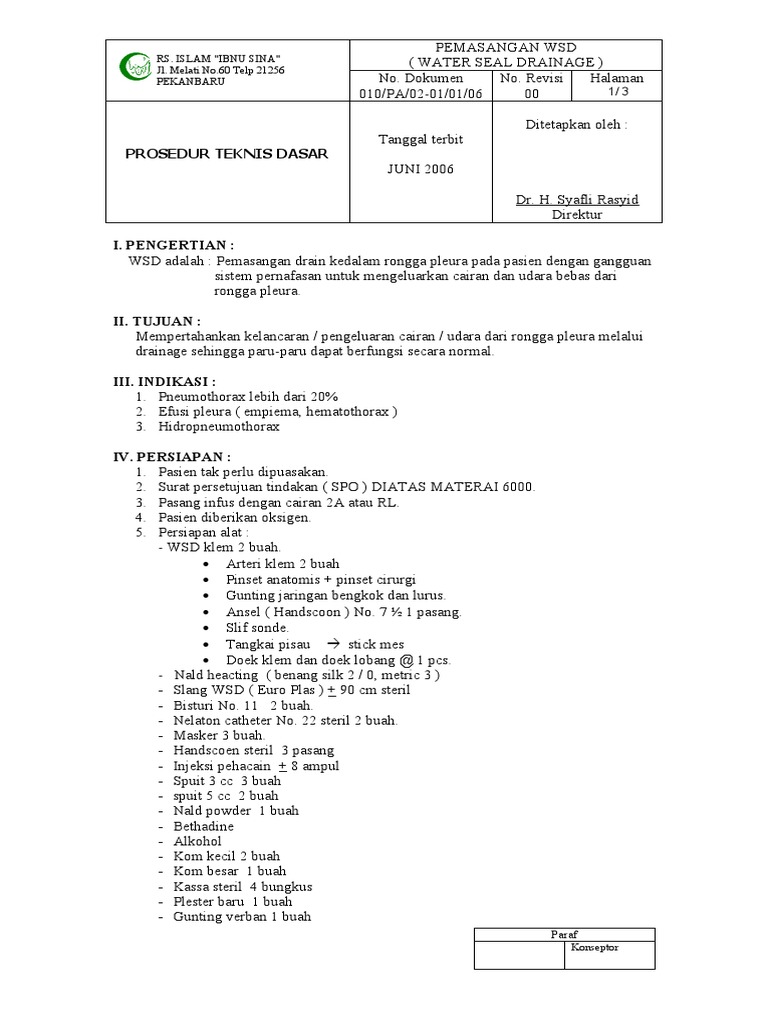 Proteks Dasar Pemasangan WSD | PDF