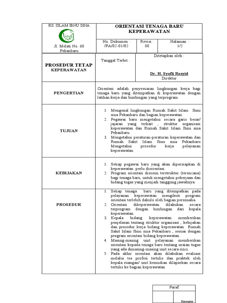 Orientasi Tenaga Baru Keperawatan RSIB | PDF | Karier & Perkembangan