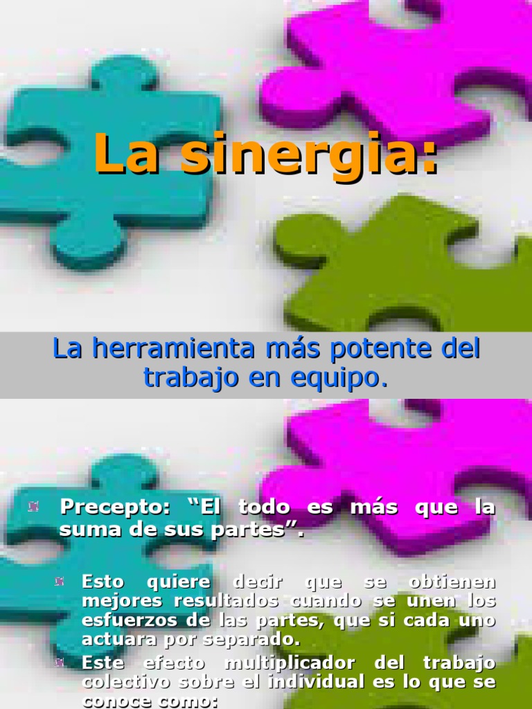 Sinergia - y - Trabajo en Equipo | PDF
