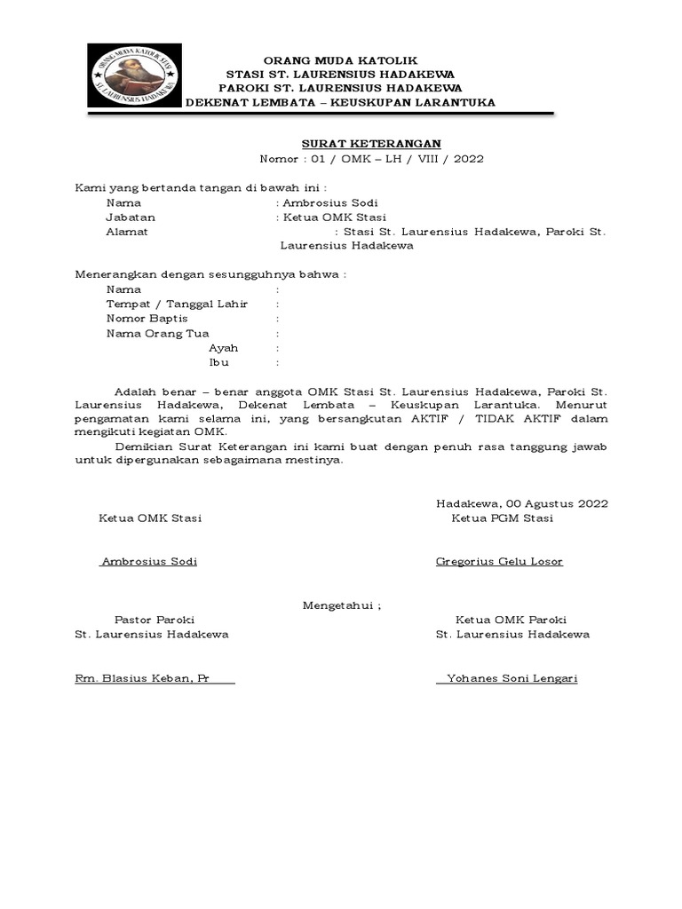 Surat Rekom. Omk Fix | PDF