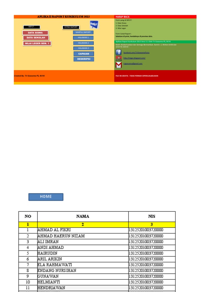 Aplikasi Raport Ma | PDF