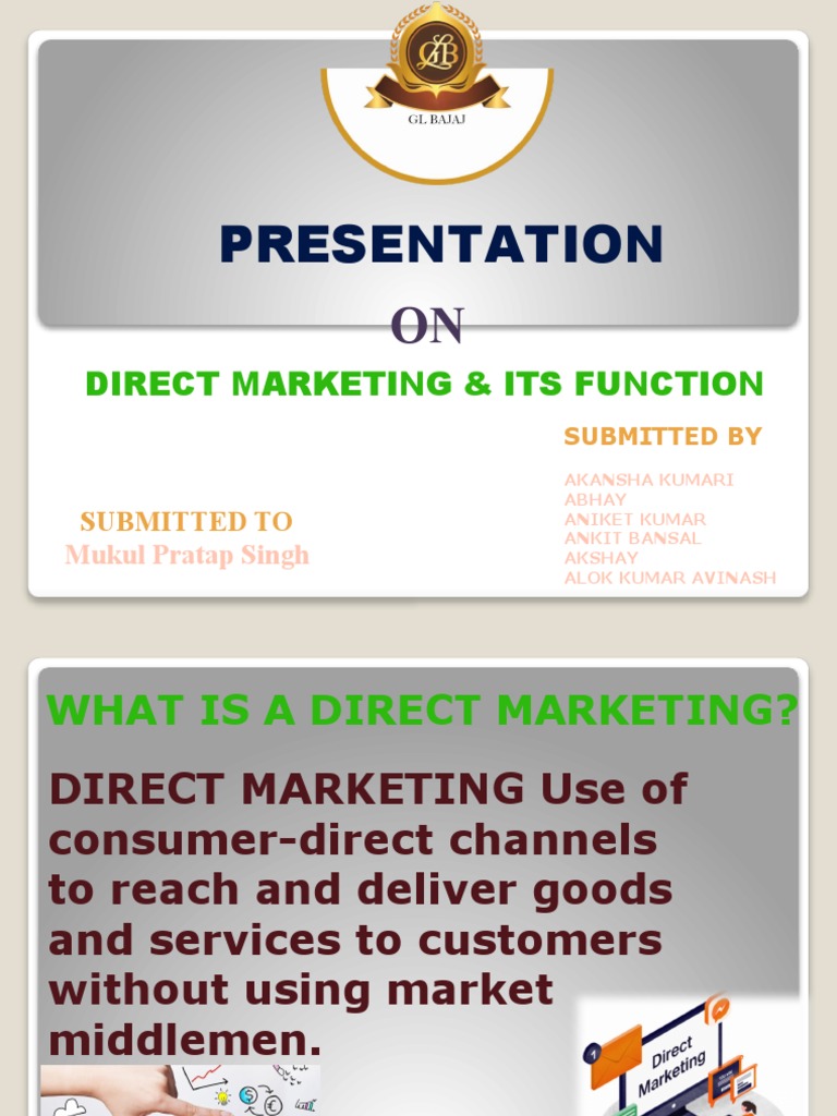 Presentation: Direct Marketing & Its Function | Download Free PDF ...