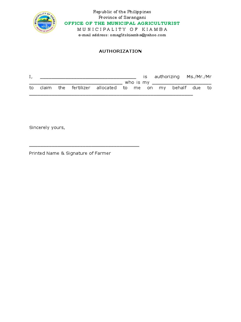 Authorization Letter | PDF | Career & Growth | Business