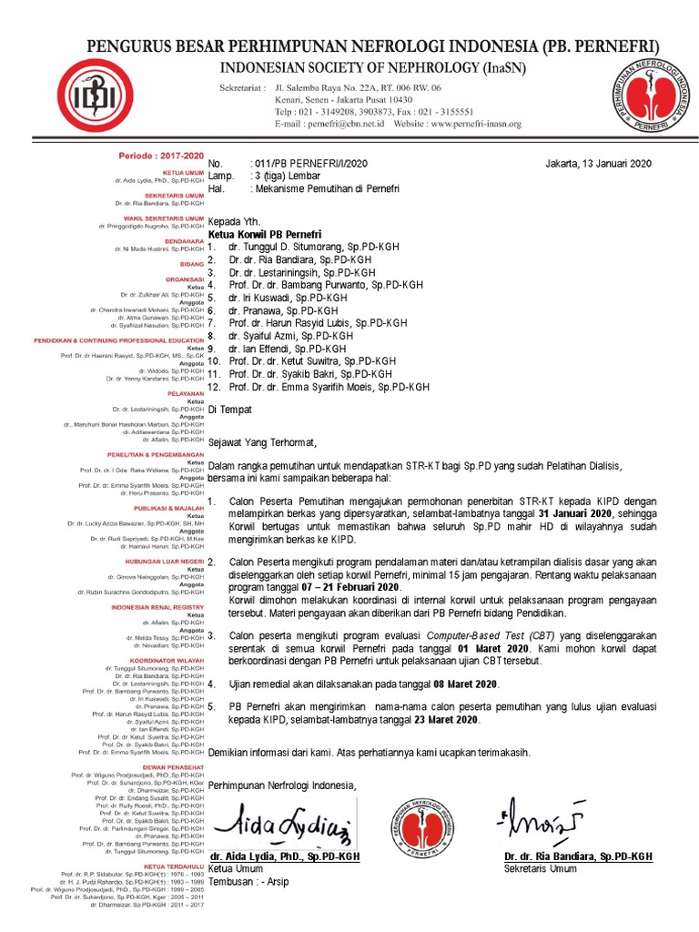 011 - Surat Untuk Kepada Korwil Pernefri (Mekanisme Pemutihan Di Pernefri) | PDF