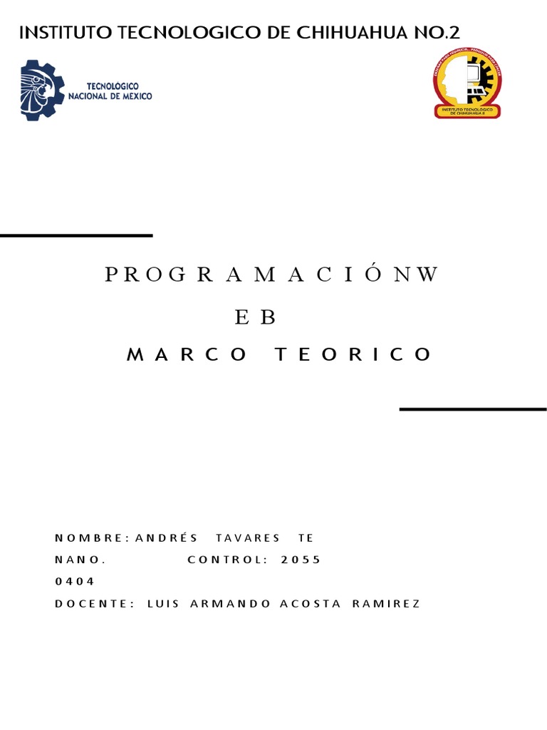 PROGRAMACION WEB Marc Teo | PDF | Redes | Internet y web