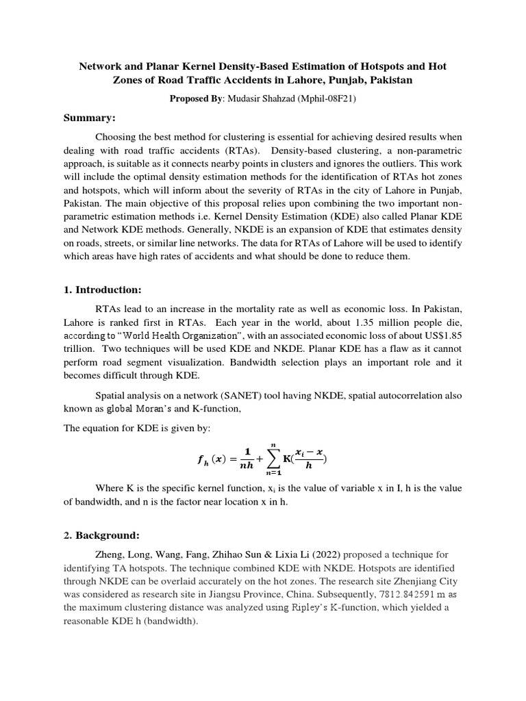 Research Proposal by Mudasir Mphil-08F21 | PDF | Spatial Analysis ...