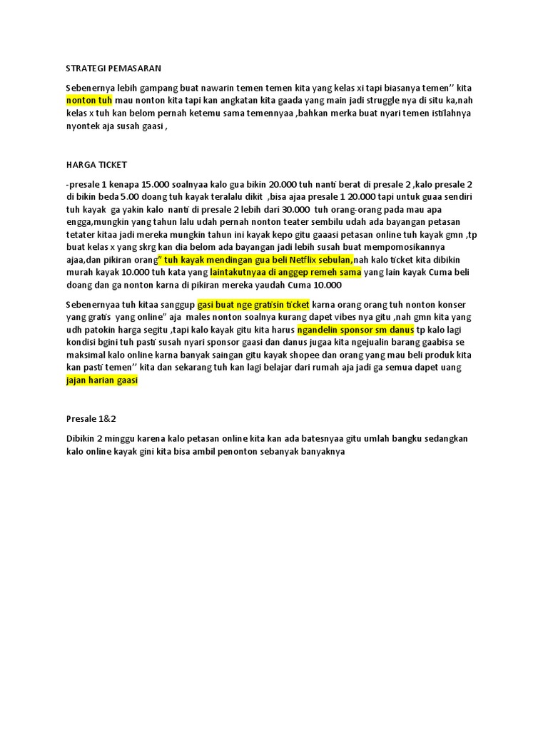 Penjelasan Timeline Ticketing | PDF