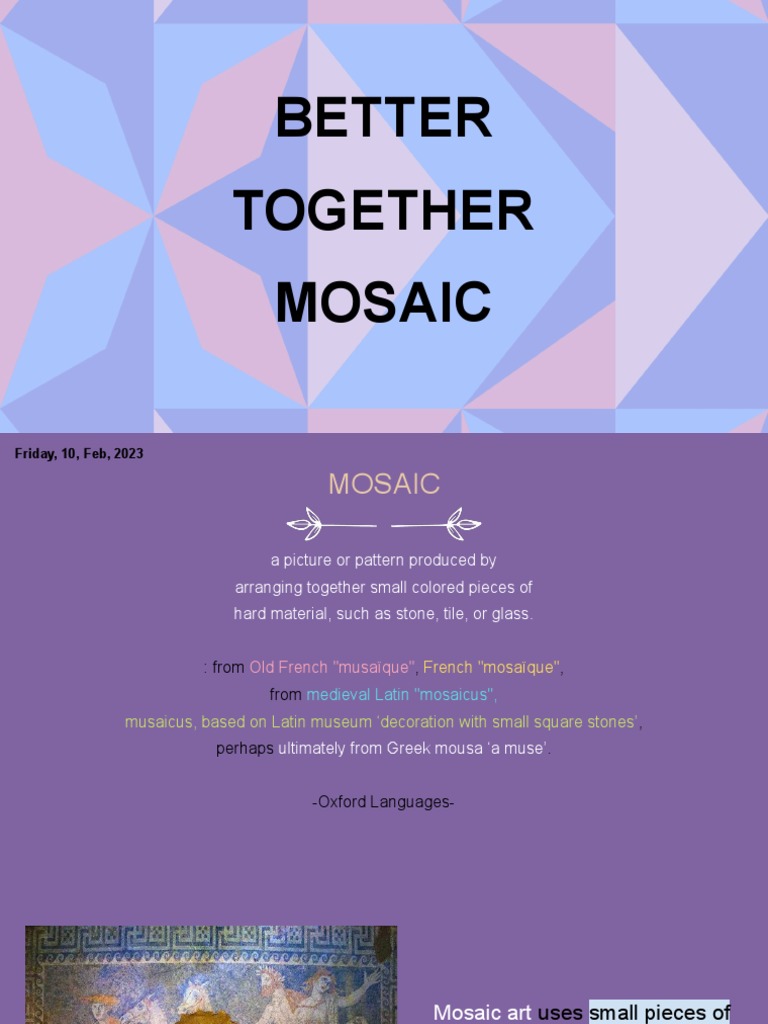 For Students - Pottery25 35 Better Together Mosaic | PDF | Mosaic | Pottery