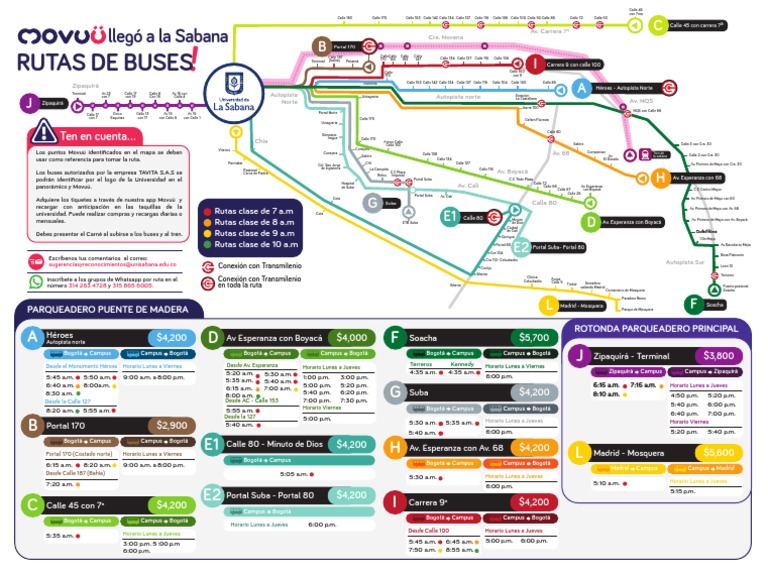 B-Mapa Rutas 2019-2 | PDF | Tránsito rápido | Bogotá