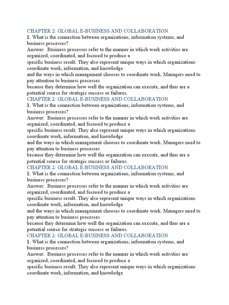 Chapter 2 | PDF | Business Process | Information System