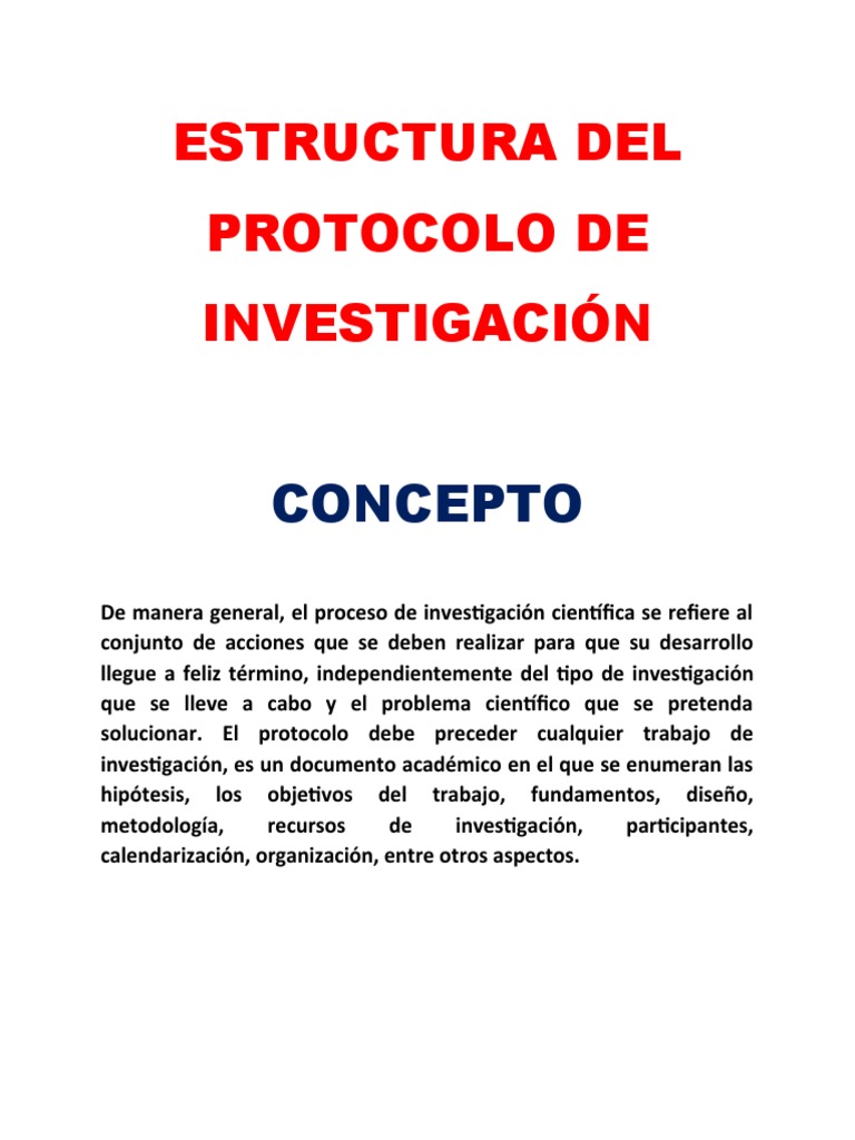 Estructura Del Protocolo de Investigación | PDF | Teoría | Paradigma