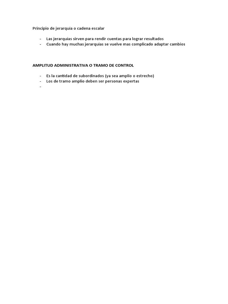 Principio de Jerarquía o Cadena Escalar | PDF