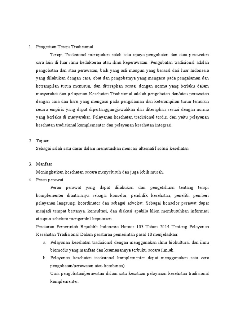 Terapi Tradisional | PDF
