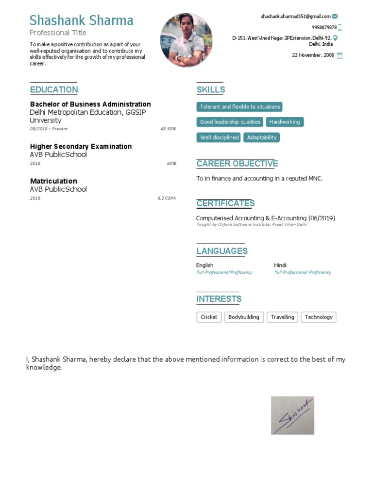 Shashank's Resume - PDF 2 | PDF