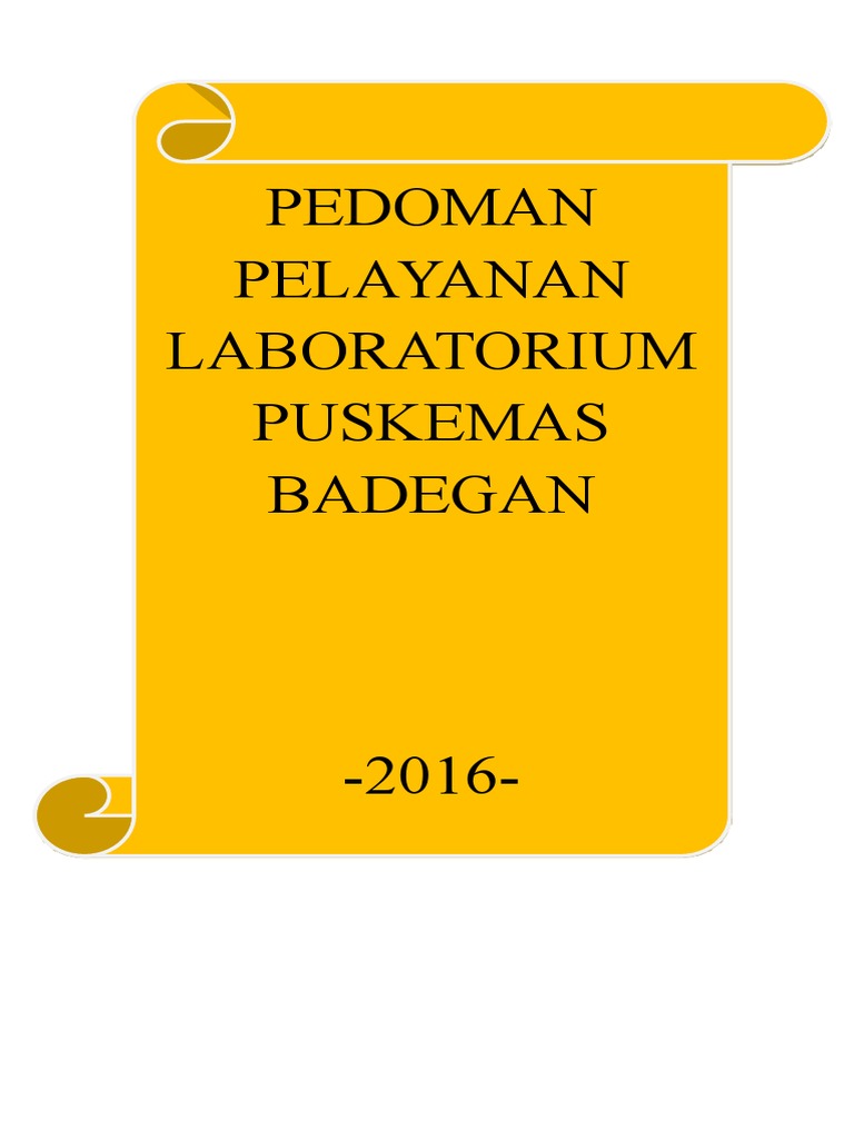 Pedoman Laboratorium Puskesmas Badegan | PDF