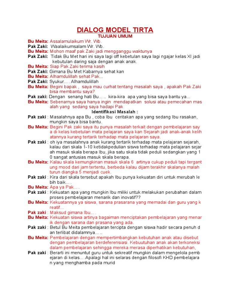Dialog Pembelajaran Guru dan Murid | PDF