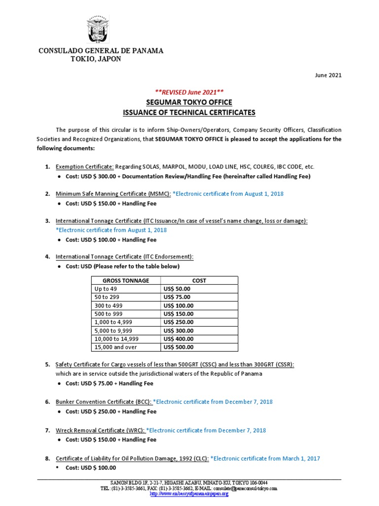 CIRCULAR - SEGUMAR TOKYO OFFICE - June 2021 English | PDF | Japanese Yen