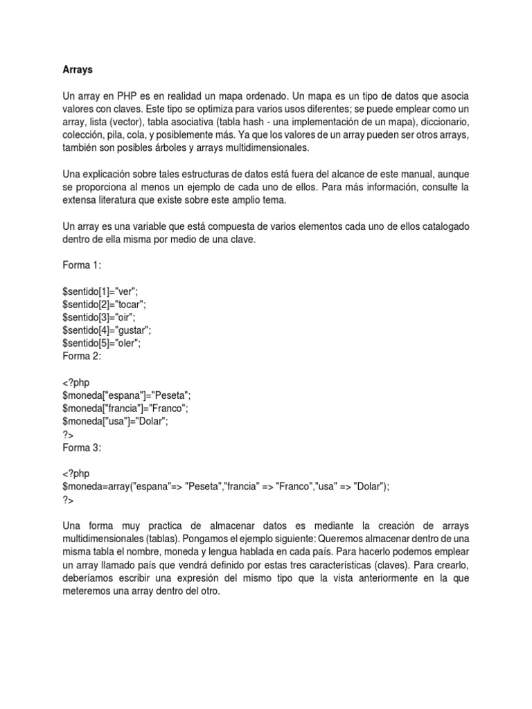 Arrays Y Cadenas De Texto Descargar Gratis Pdf Cadena Informática 