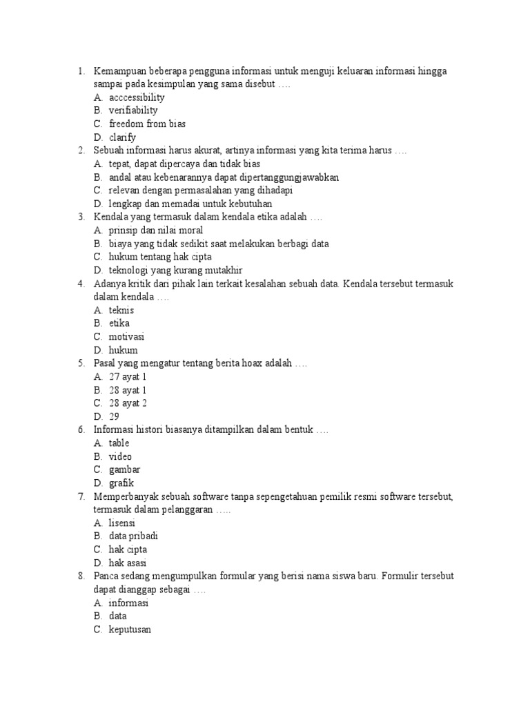 Bahan Naskah Soal TIK PTS Genap 2023 | PDF | Game & Aktivitas | Seni