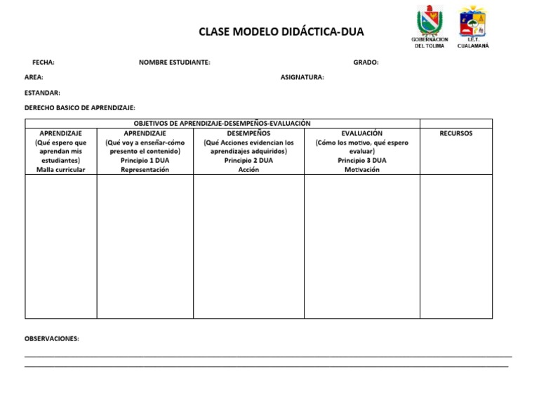 Formato DUA | PDF