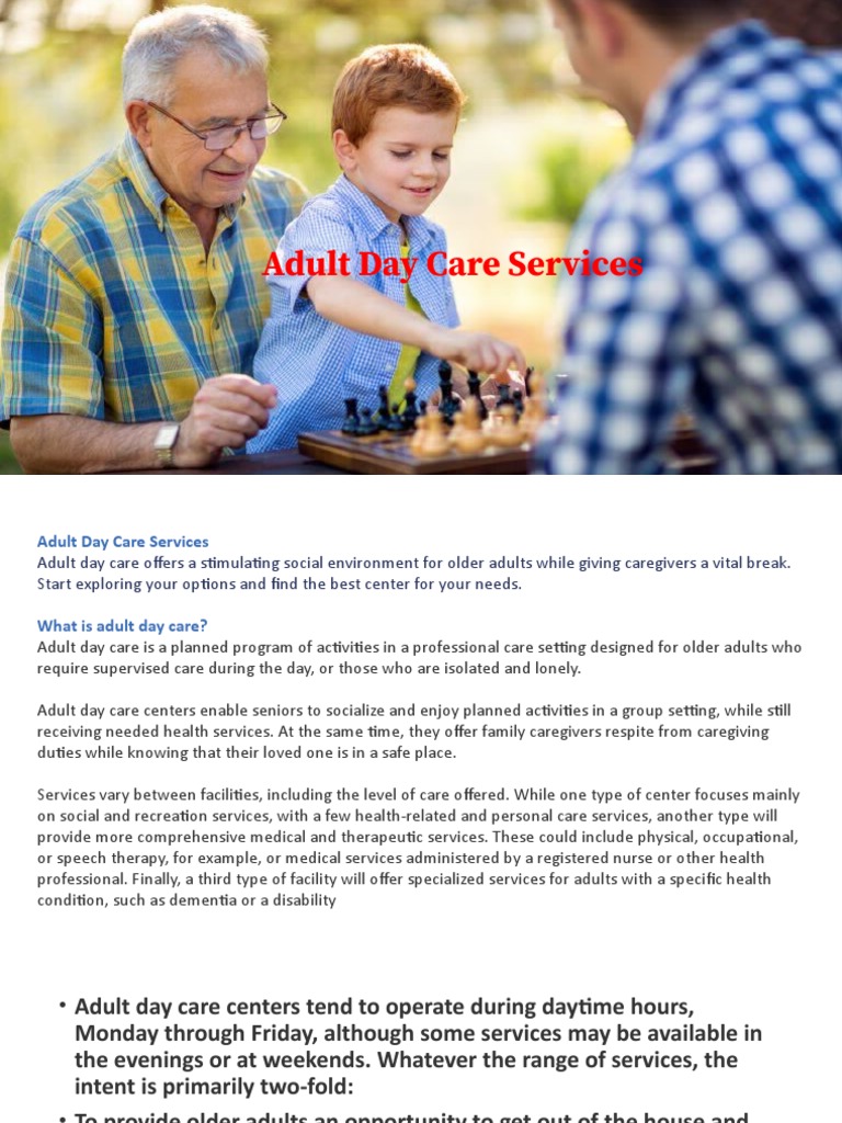 Finding the Right Fit: A Guide to Exploring Adult Day Care Services | PDF | Caregiver | Child Care