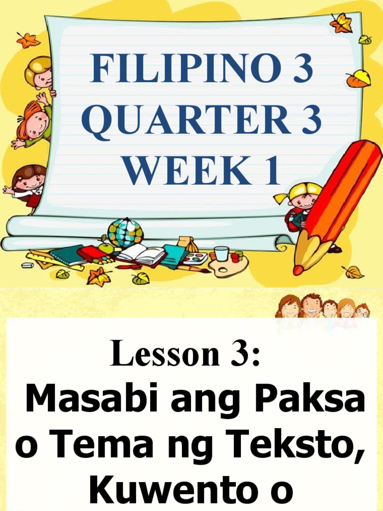 W3 D1 Filipino | PDF