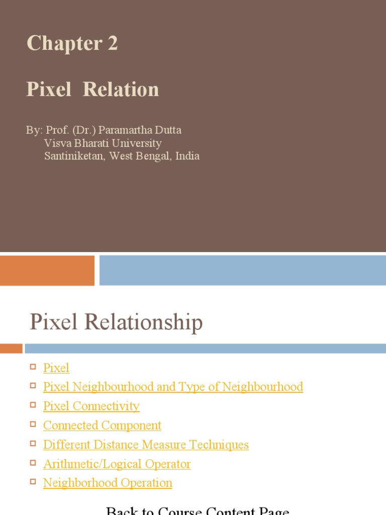 Chapter 2 Pixel Relation | PDF | Applied Mathematics | Computer Vision