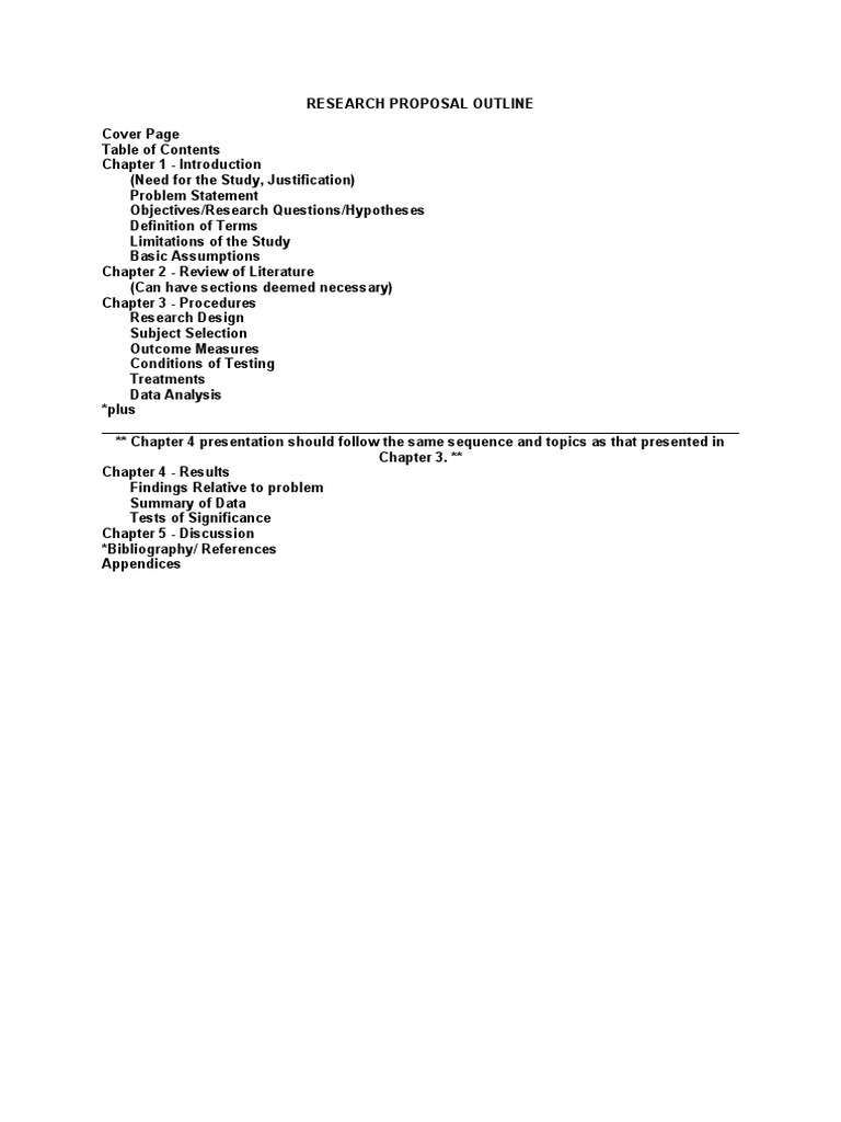 Handout 1 - RESEARCH PROPOSAL OUTLINE | PDF | Statistics | Validity (Statistics)