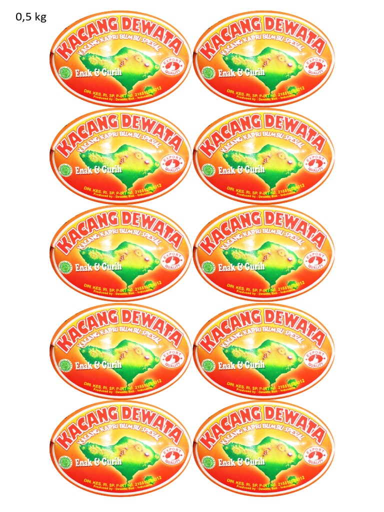 Stiker Kacang Bali | PDF