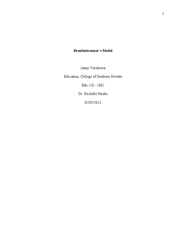 Understanding the Chronosystem in Development | PDF | Family | Social ...