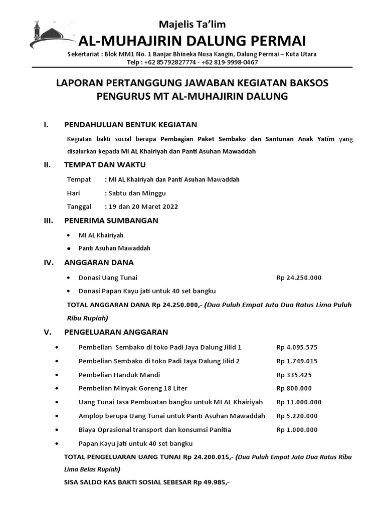 LPJ Baksos 2022 Simple | PDF