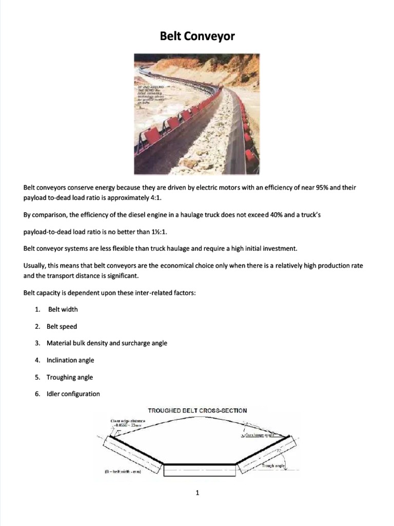 PDF Belt Conveyor - Compress | PDF | Belt (Mechanical) | Horsepower
