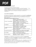 Tableau Des Modalisateurs | PDF | Verbe | Linguistique