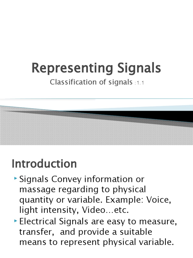 Signal Classifications Explained | PDF | Discrete Time And Continuous ...
