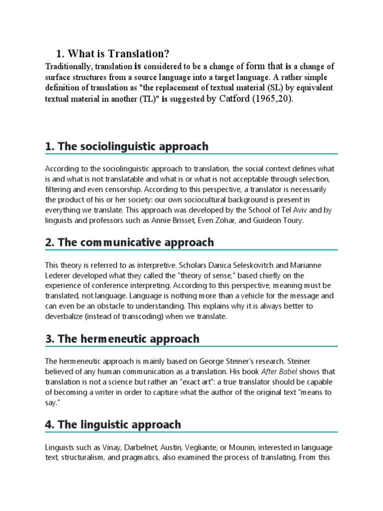 Translation Studies Notes | PDF | Translations | Word