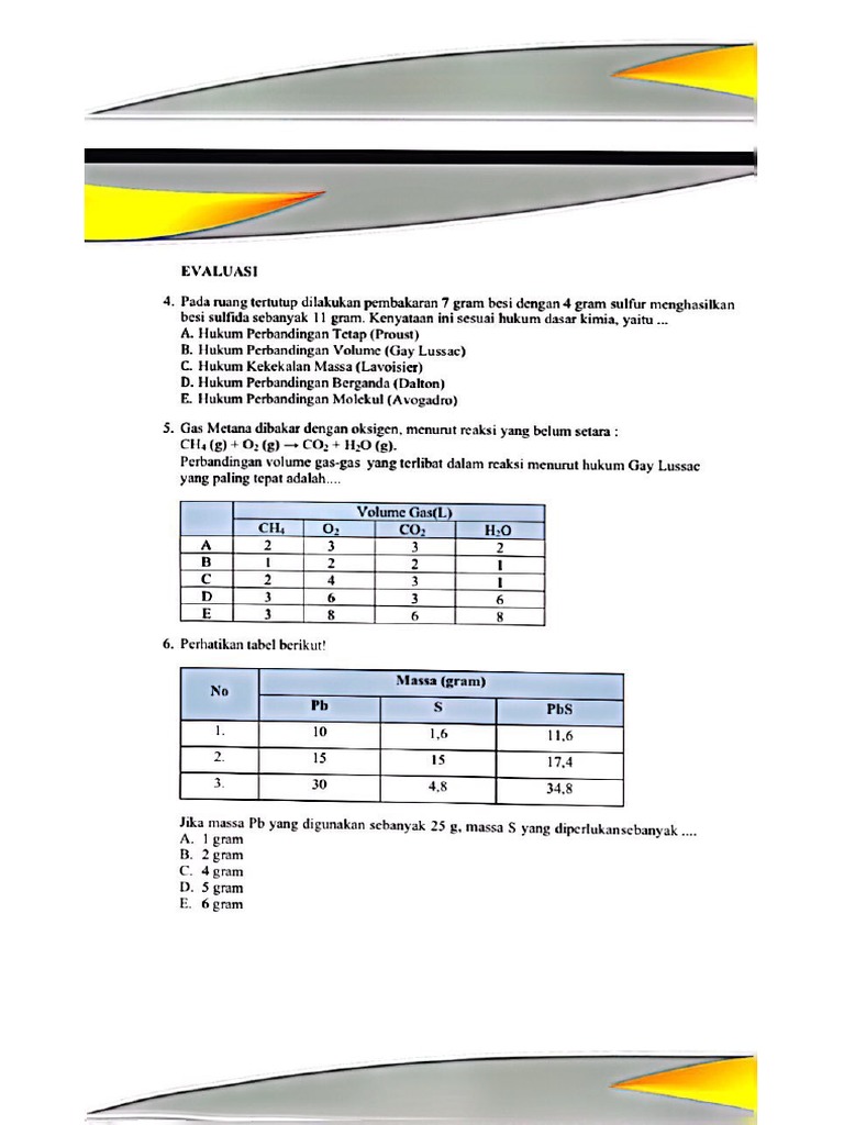 Latihan Soal Hukum Dasar Kimia Pdf