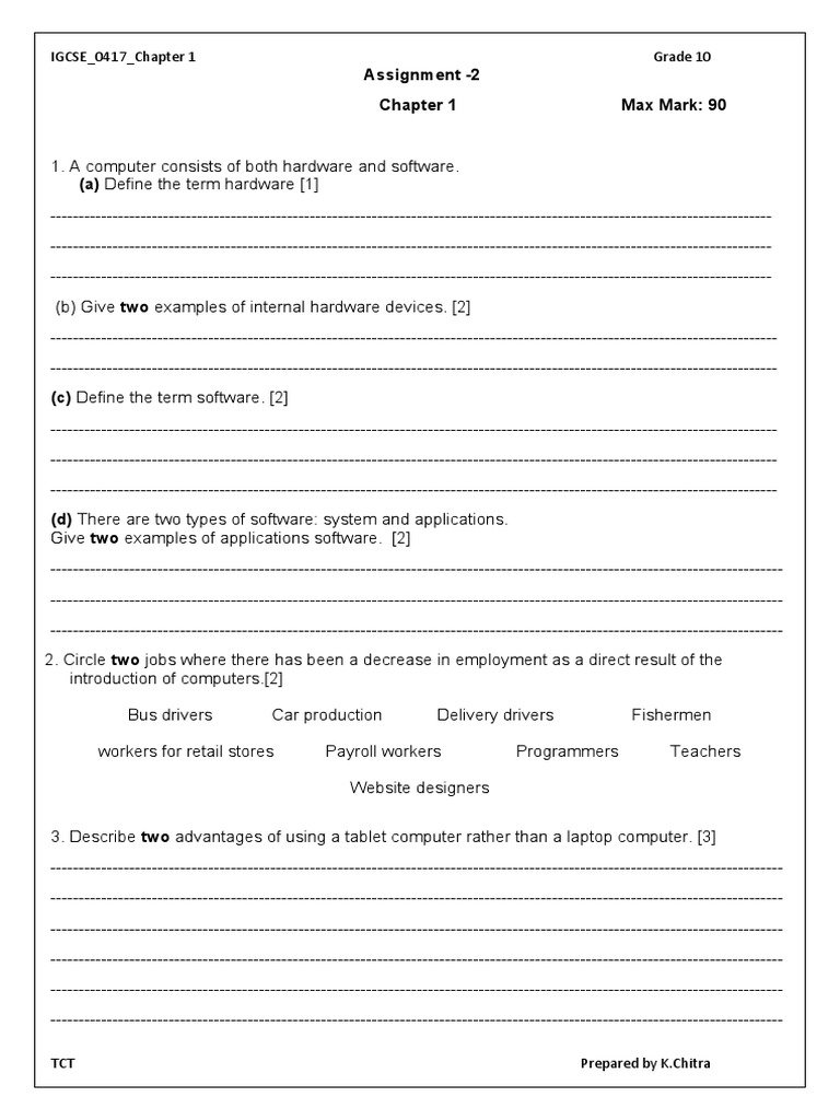 Chapter 1 Assignment 2 | PDF | Computer Hardware | Operating System