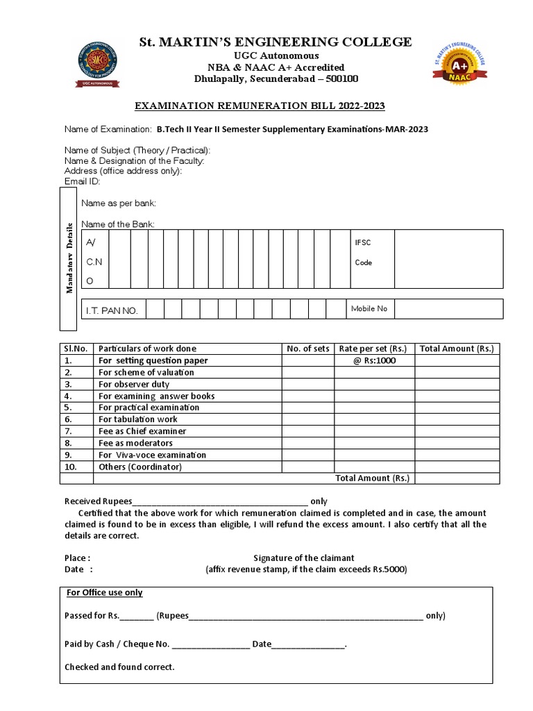 Remuneration Bill - Smec | PDF | Career & Growth