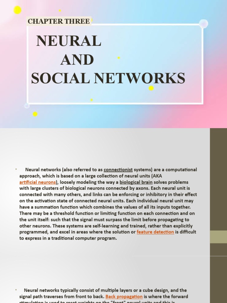 WK 6 Neural and Social Networks | PDF | Social Network | Artificial Neural Network