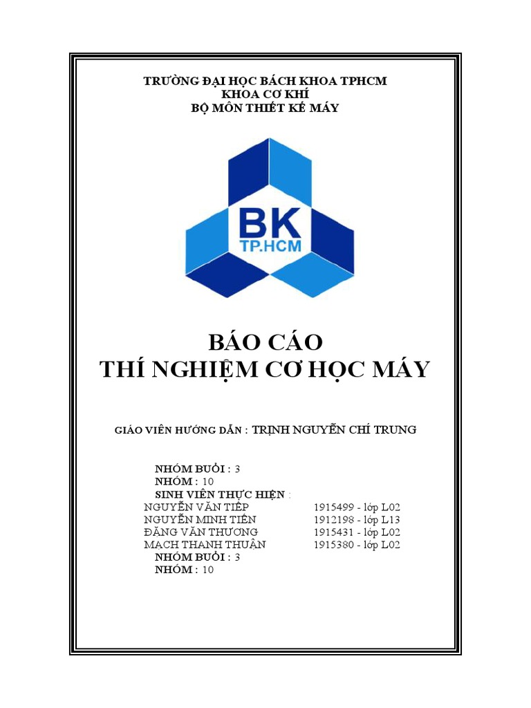 (123doc) Bao Cao Thi Nghiem Co Hoc May Bach Khoa | PDF