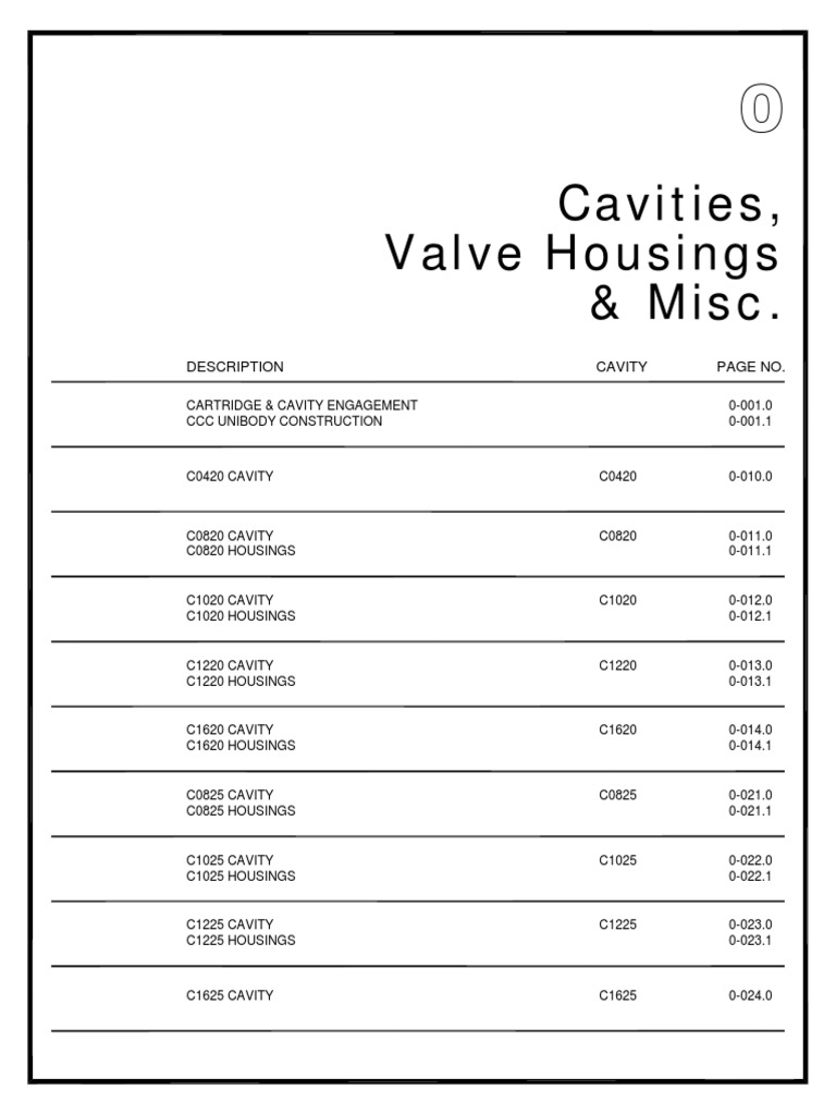 Cavity and Valve Housing Overview | PDF | Screw | Machines