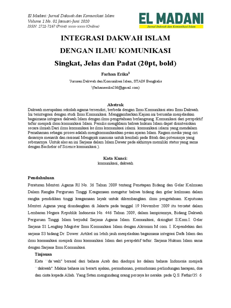 Template El Madani 2020 | PDF