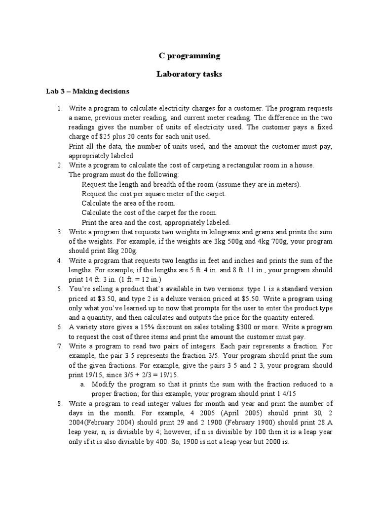 #3 Lab - Making Decisions | PDF | Fahrenheit