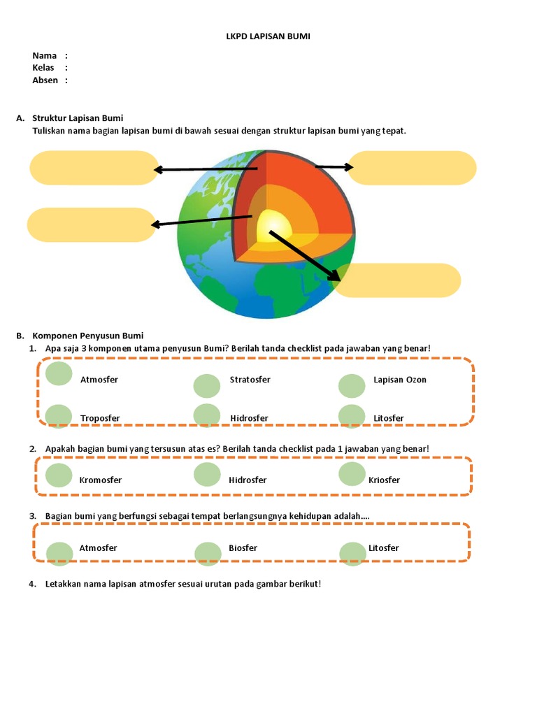 LKPD LAPISAN BUMI Dinik | PDF